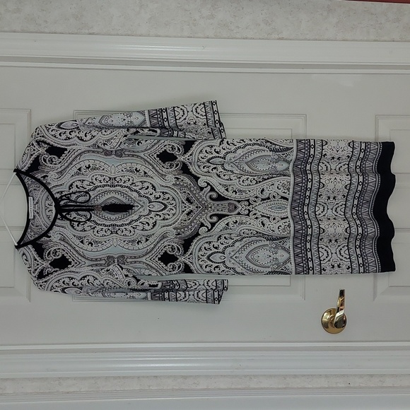 Sandra Darren | Dresses | Sandra A Darren Multicolored Paisley Tribal ...